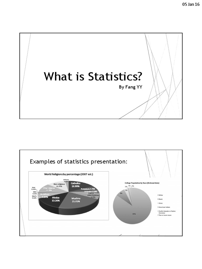 What Is Statistics?: Examples of Statistics Presentation | PDF