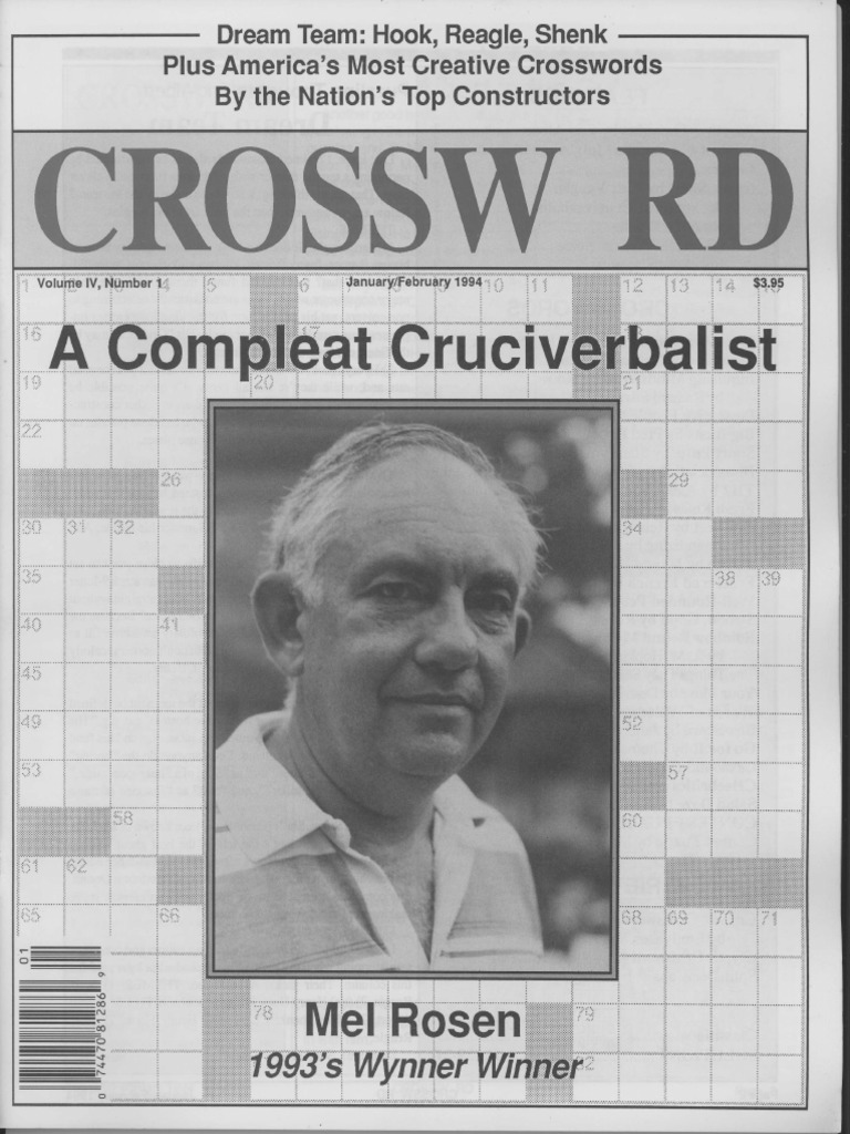 "A Compleat Cruciverbalist: Mel Rosen," by Alex Vaughn | PDF ...