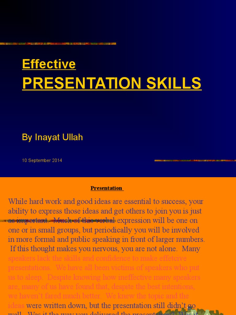 Presentation Skills | PDF | Body Language | Gesture