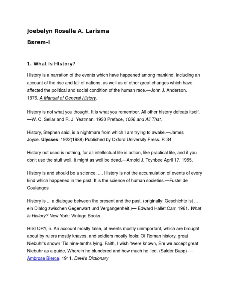 History Assignment | PDF | Identity (Social Science) | Historian