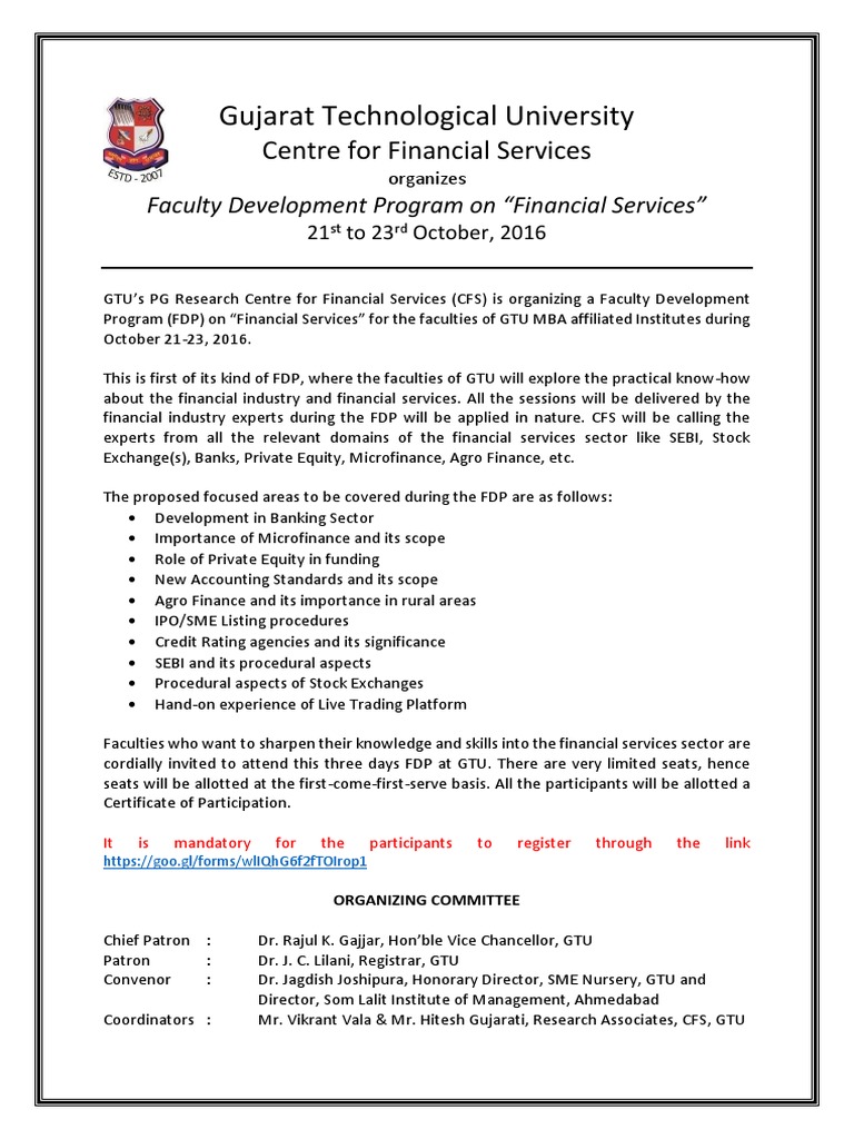 Brochure - FDP On Financial Services | PDF | Financial Services ...