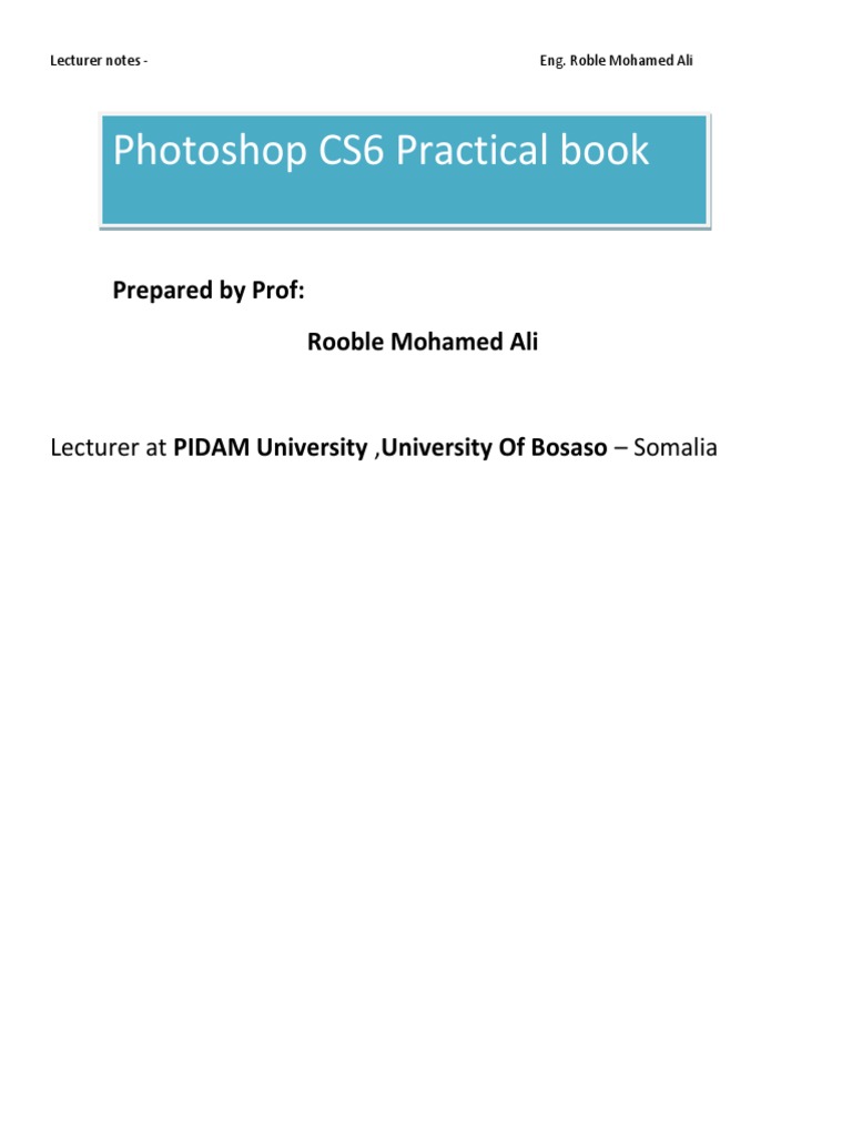 Photoshop Practical Book | PDF | Adobe Photoshop | Image Resolution