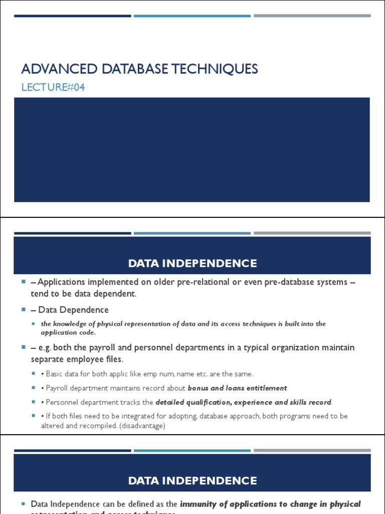 Advanced Database Techniques: Lecture#04 | PDF | Conceptual Model | Databases