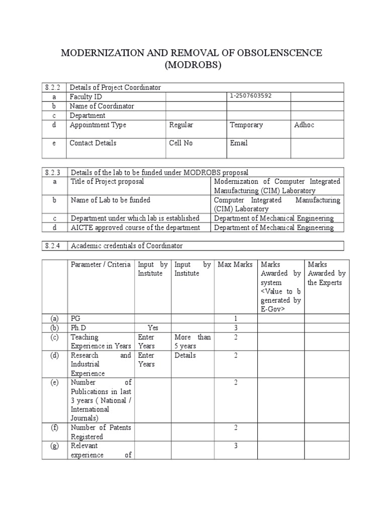Modernization and Removal of Obsolenscence (Modrobs) | PDF ...