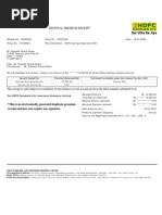 Premium Receipt PDF | PDF | Life Insurance | Public Finance
