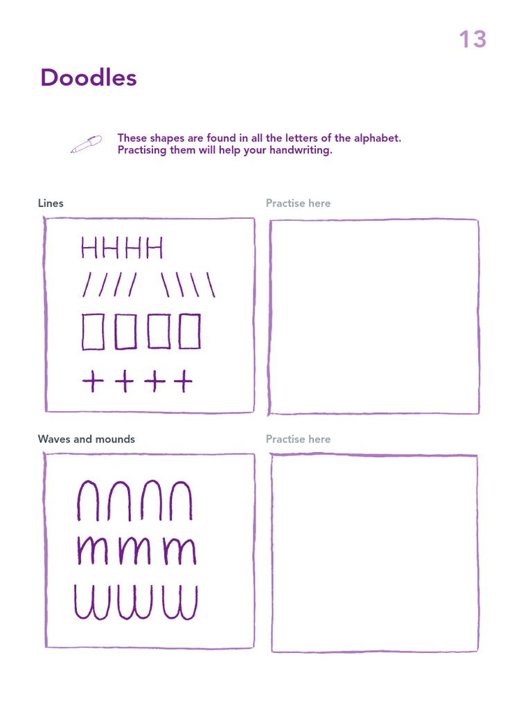 Cute Doodles for Handwriting Practice | PDF | Language Arts & Discipline