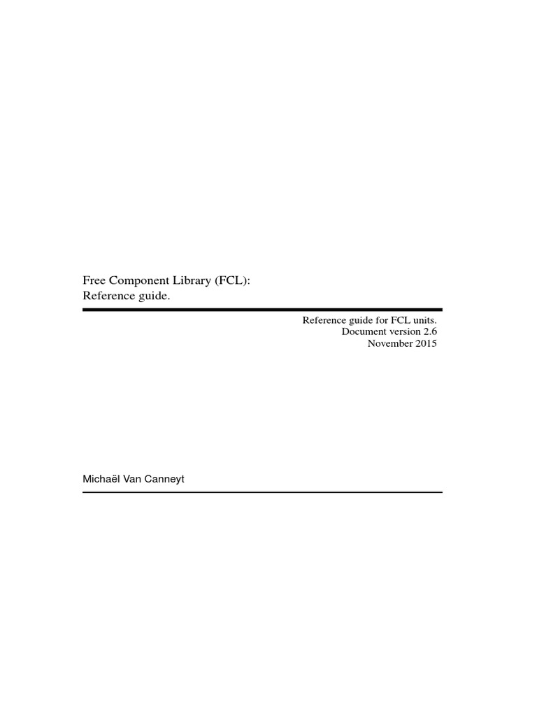Free Component Library (FCL) : Reference Guide | PDF | Encryption ...