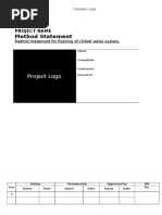 Chilled Water System Testing Method Statement | PDF | Construction ...