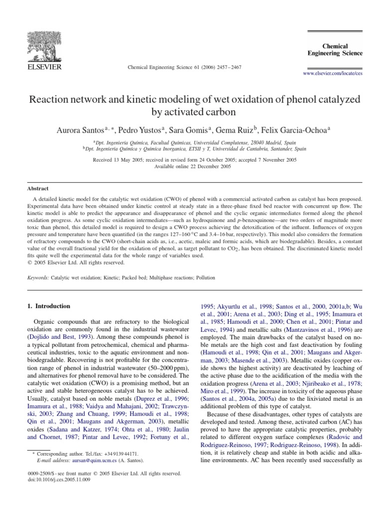 Reaction Network and Kinetic Modeling of PDF | PDF | Catalysis ...