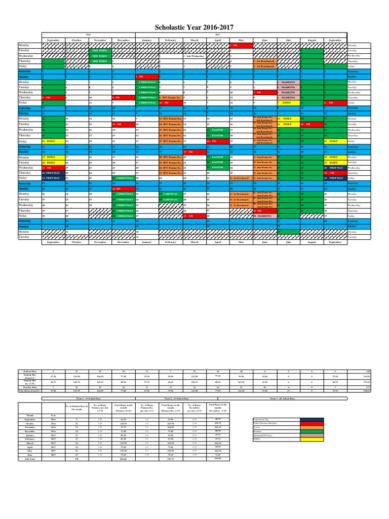 Academic Calendar and Exam Schedule | PDF | Easter | Observances
