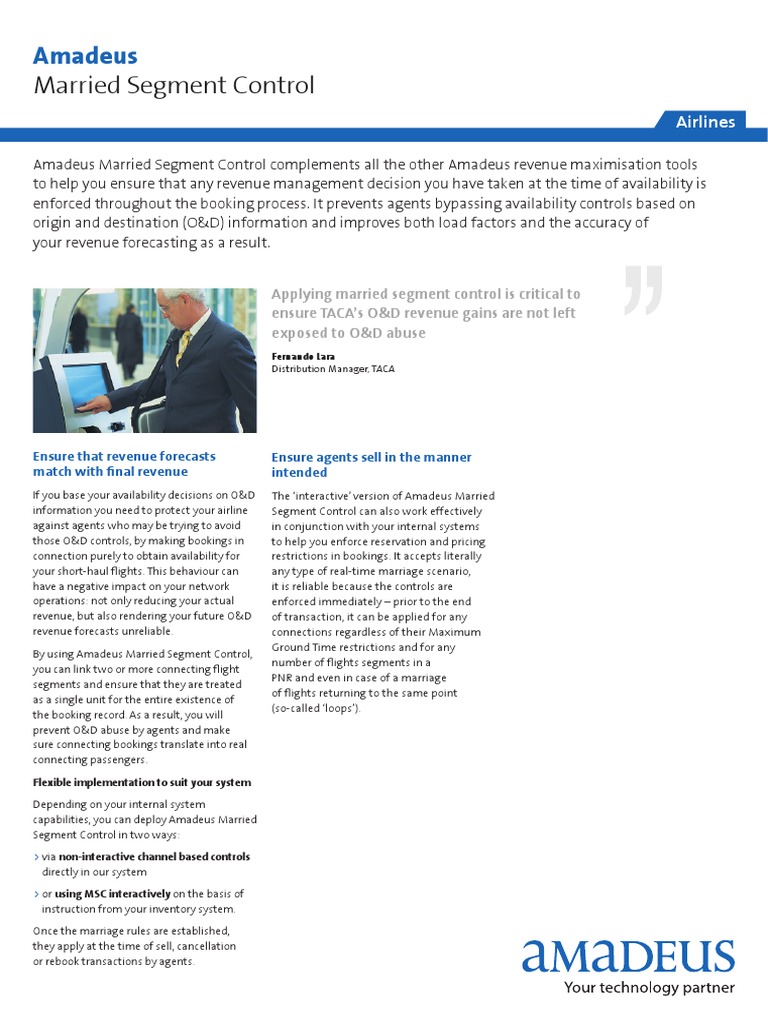 Amadeus Course - Rev Max Married Segment Control | PDF | Business ...