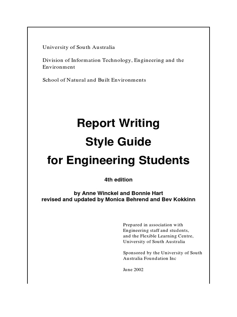 Report Writing Engineering PDF | PDF | Units Of Measurement ...