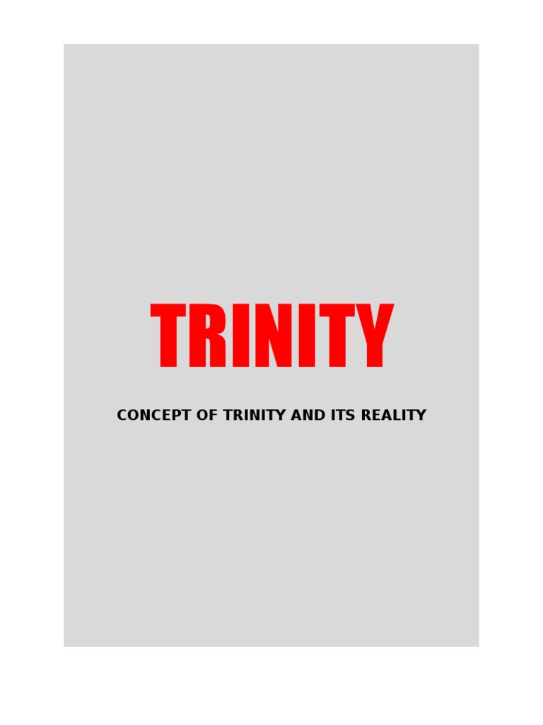 Trinity-Concept and Its Reality | PDF | Trinity | God The Father