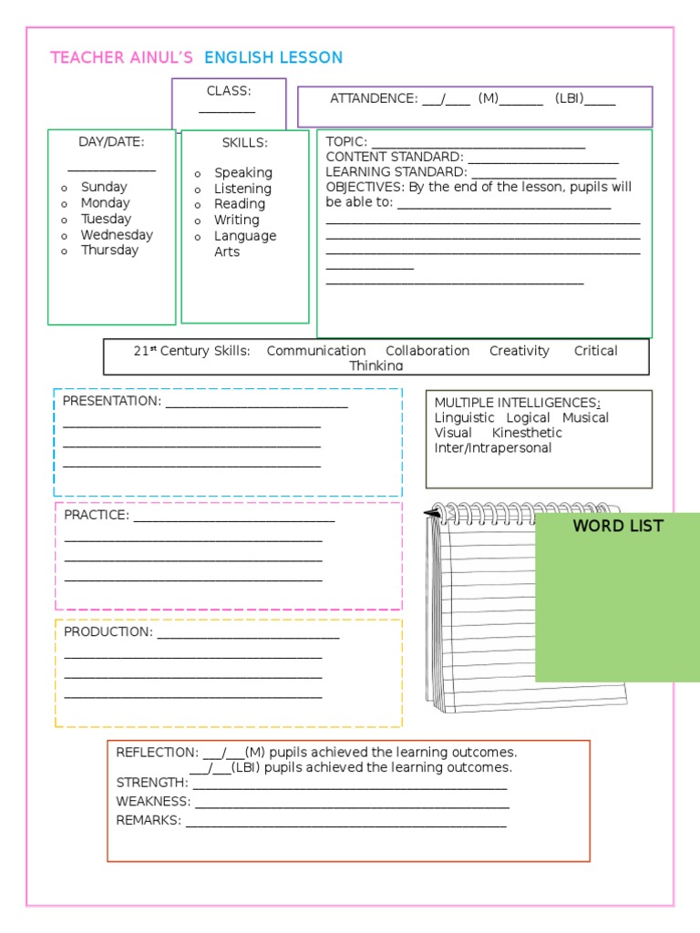 Lesson Plan Template | PDF