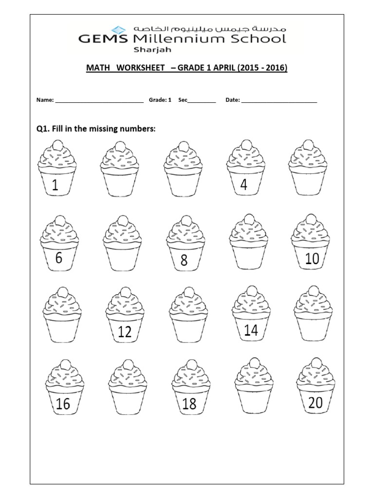 Worksheet Number Concepts | PDF