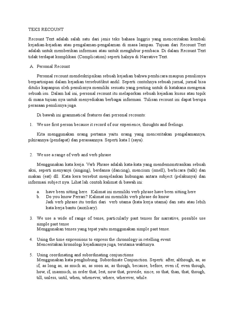 Teks Recount | PDF