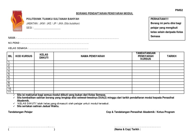 Borang PM02 PDF | PDF