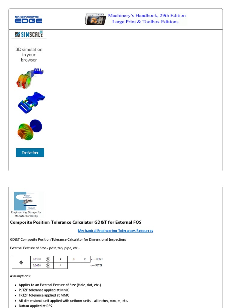 ComposiPosition Tolerance Calculator External FOS | PDF | Engineering ...