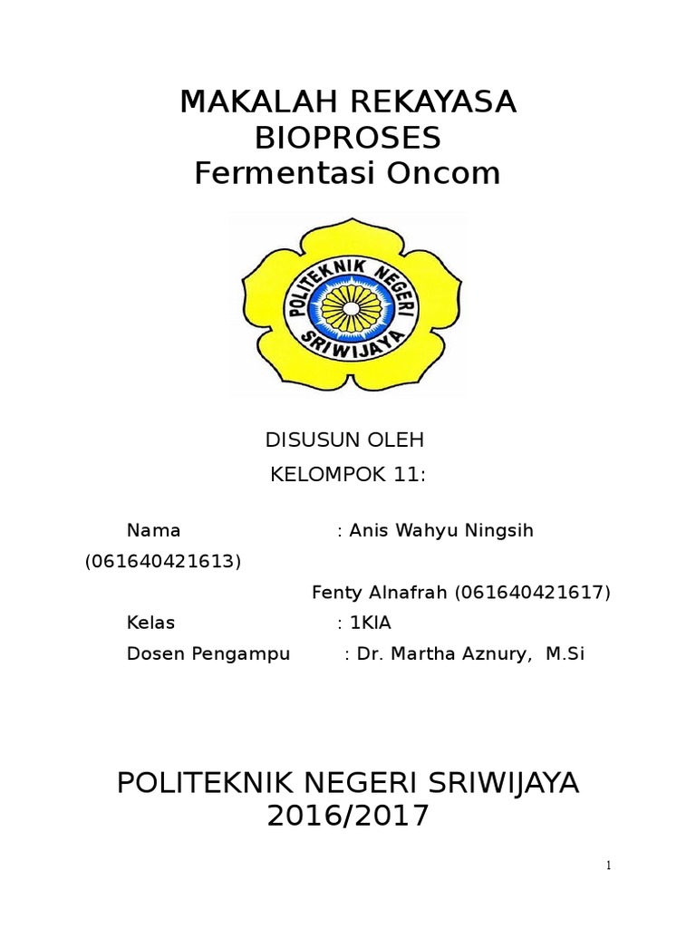 Fermentasi Oncom | PDF