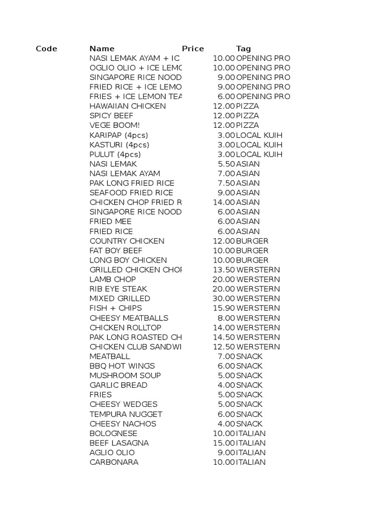 Slurp Menu Template | PDF | Coffee | Hamburgers