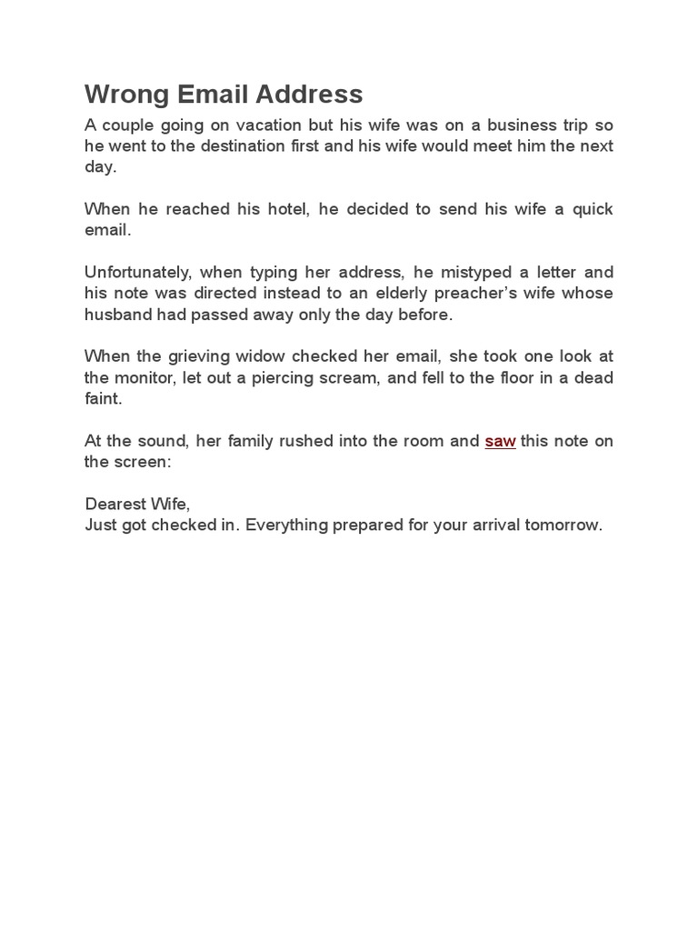 Wrong Email Address | PDF