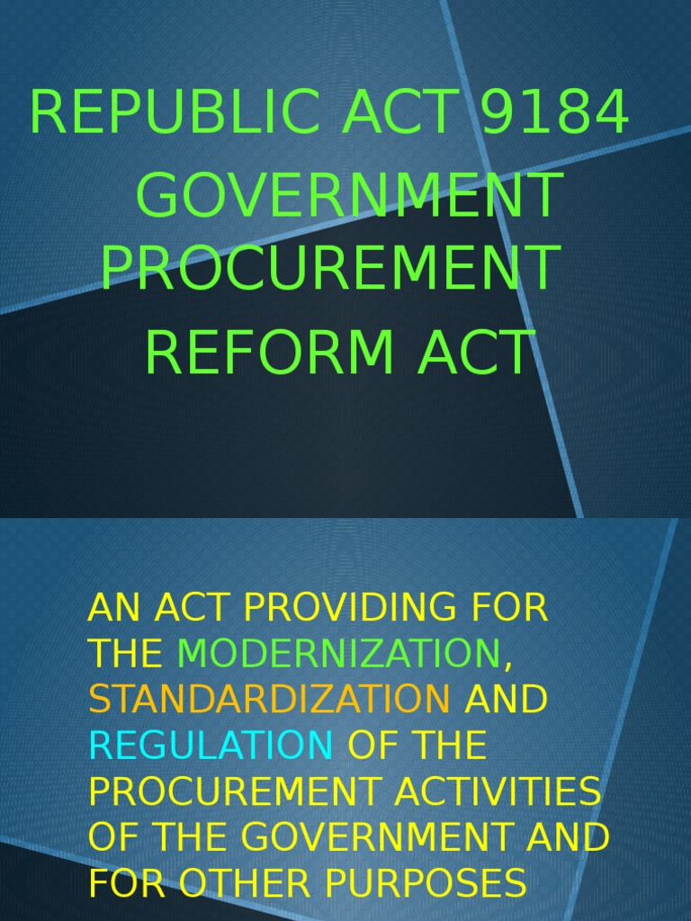 12 Ra 9184 Vii-Xii - Brian | PDF | Construction Bidding | Procurement