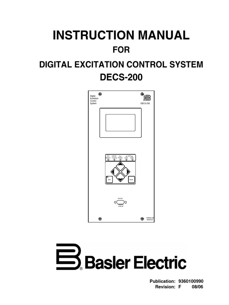 DECS 200 Manual | PDF | Electromagnetic Compatibility | Analog To ...