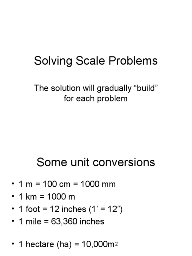 Solving Scale Problems | Inch | Units Of Measurement