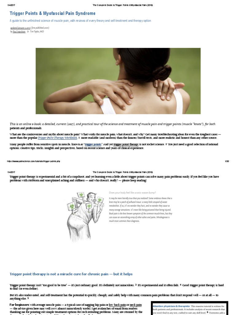 The Complete Guide To Trigger Points & Myofascial Pain (2016) | PDF ...