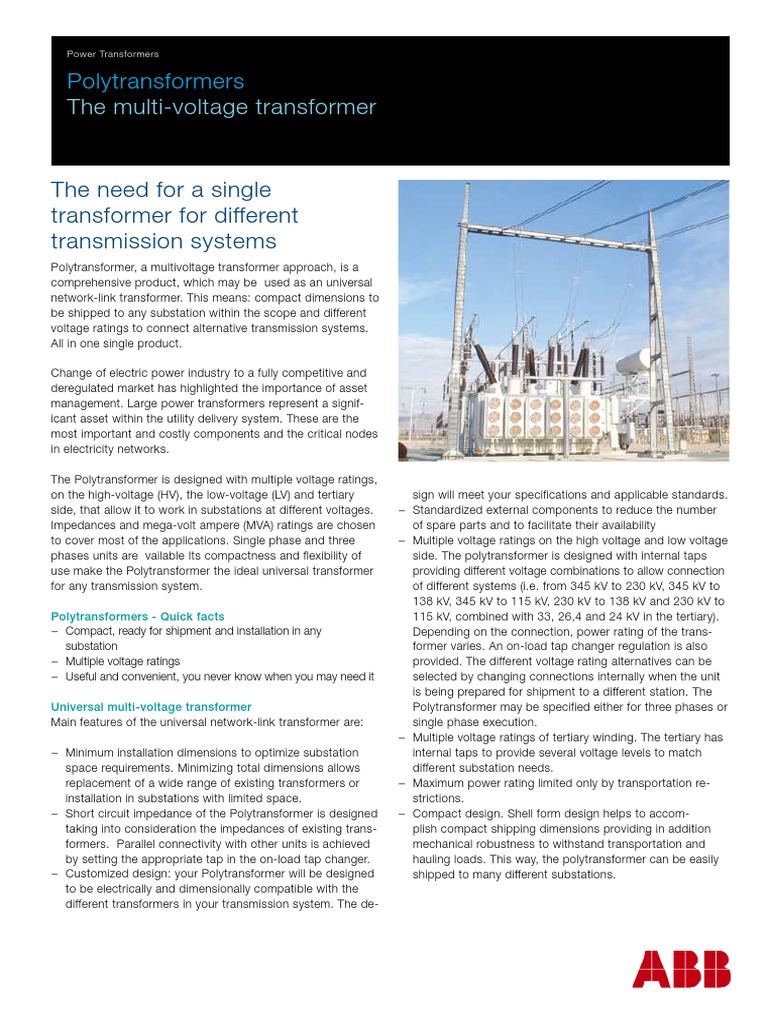 Poly Transformers | PDF | Electrical Substation | Transformer
