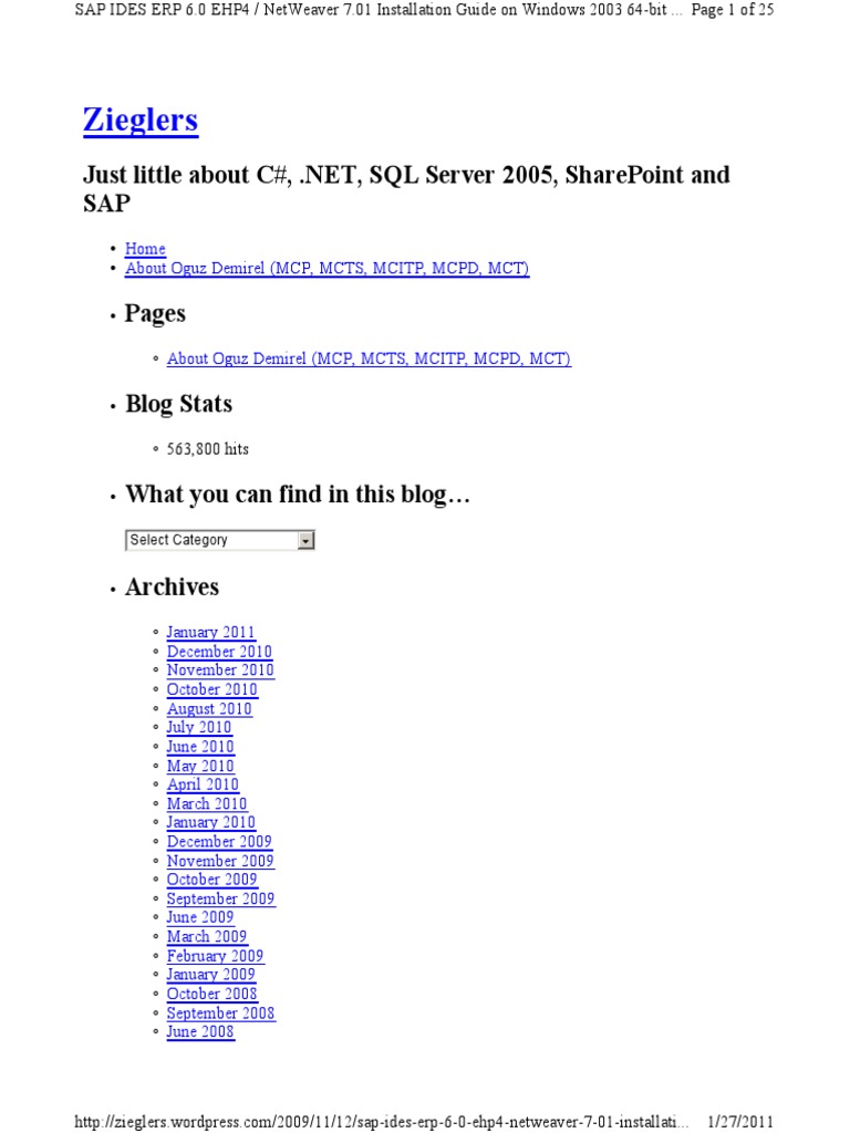 SAP IDES ERP 6 0 EHP4 NetWev 7 01 Install Guide WIN 23 64 PDF | PDF ...