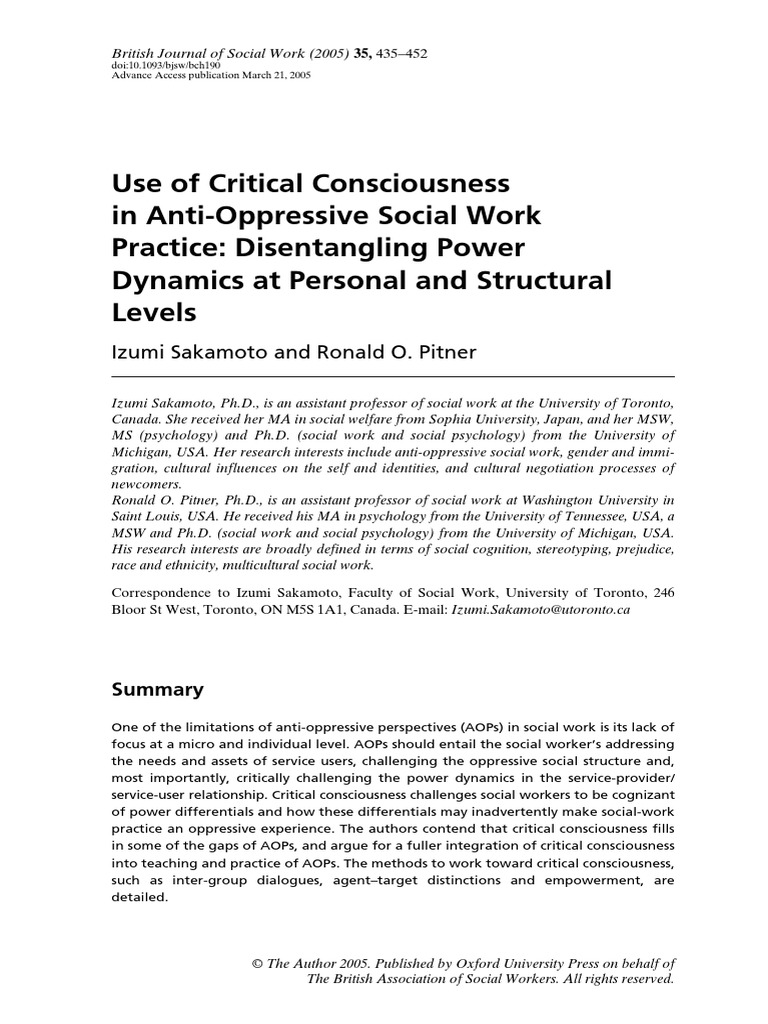 Anti Oppressive Practice PDF | PDF | Social Group | Identity (Social Science)