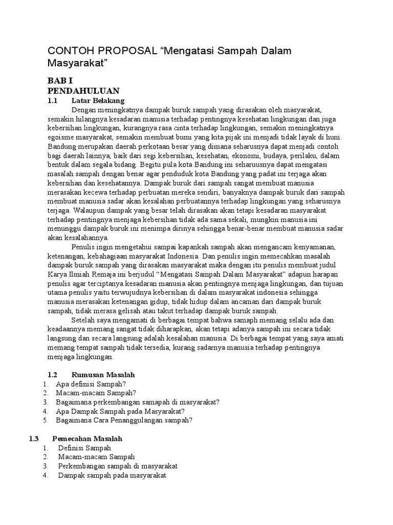 Contoh Proposal Kesehatan | PDF