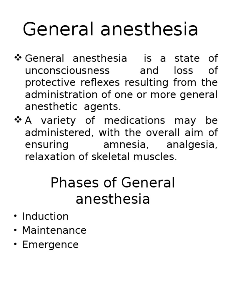General Anesthesia | Anesthesia | Surgery