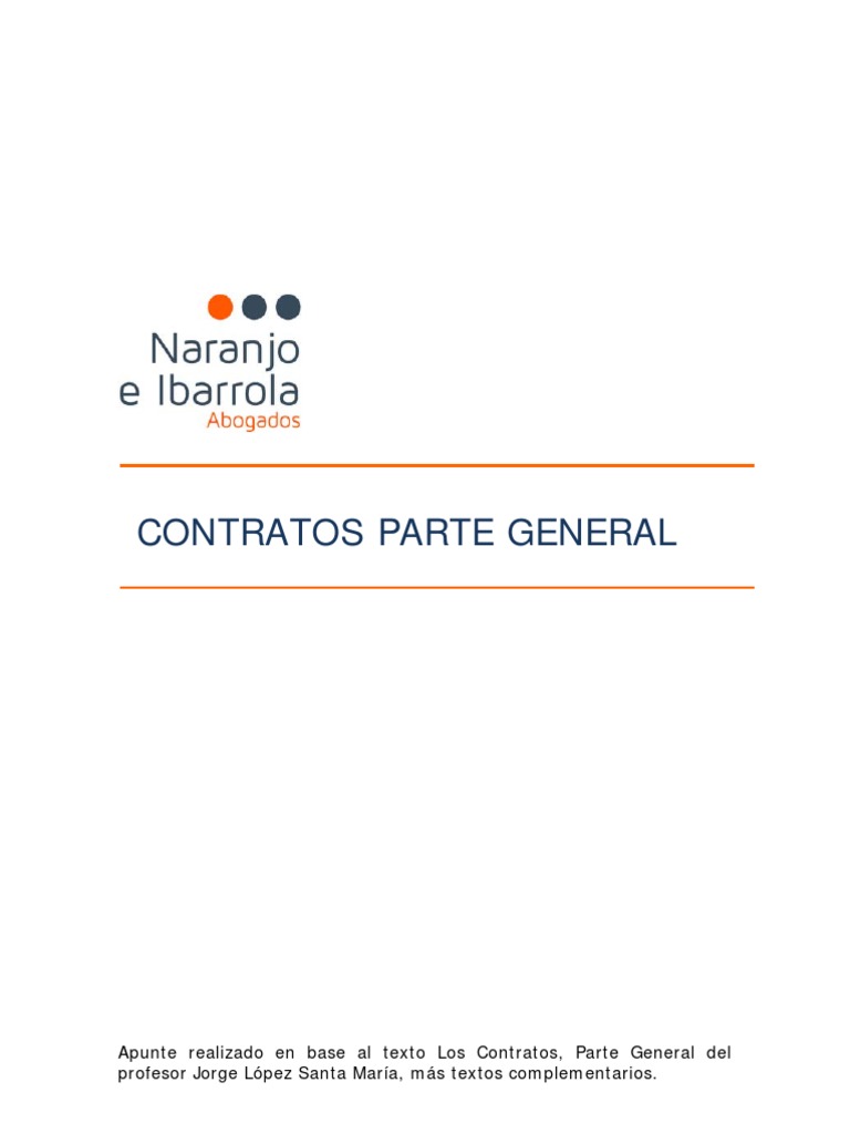 Contratos Parte General | PDF | Conceptos legales | Derecho civil ...