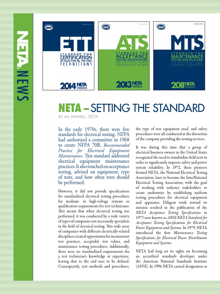 Neta Setting The Standards | PDF | Professional Certification | Test ...