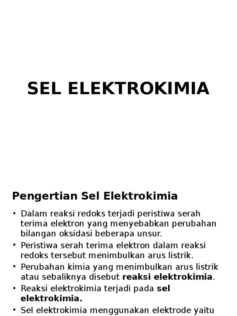 Sel Elektrokimia | PDF