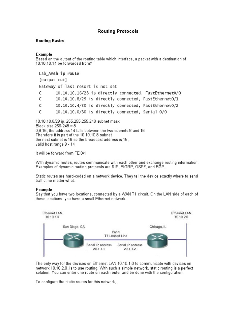 Static and Default Routing | PDF | Router (Computing) | Ip Address