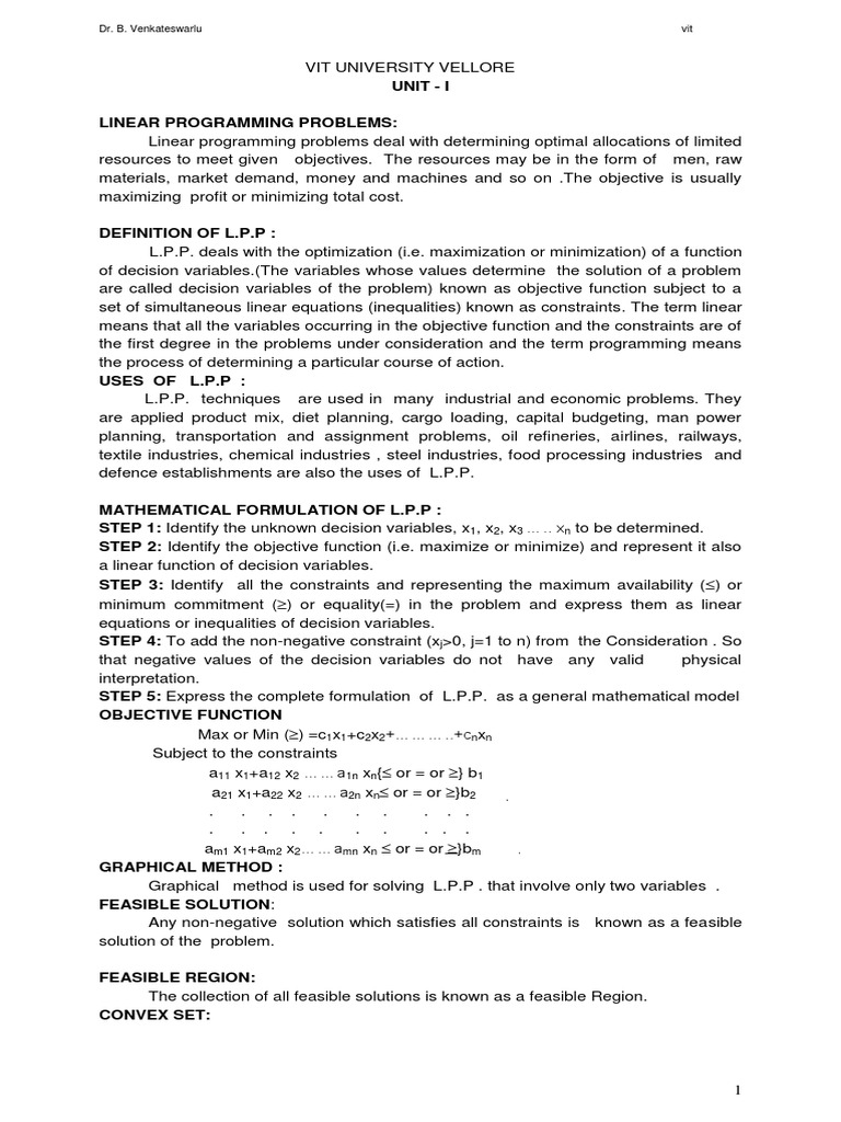 LPP | Download Free PDF | Linear Programming | Mathematical Optimization