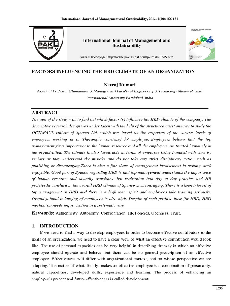 Factors Affecting HRD Climate | PDF | Eigenvalues And Eigenvectors ...