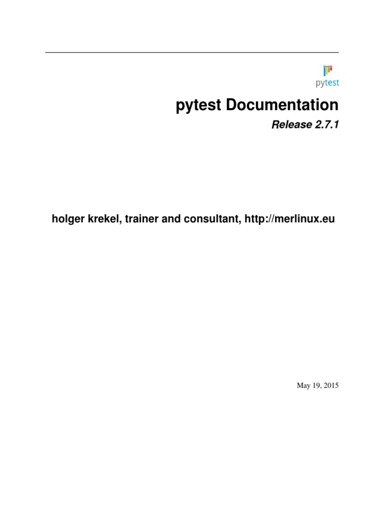 Pytest PDF | PDF | Python (Programming Language) | Command Line Interface
