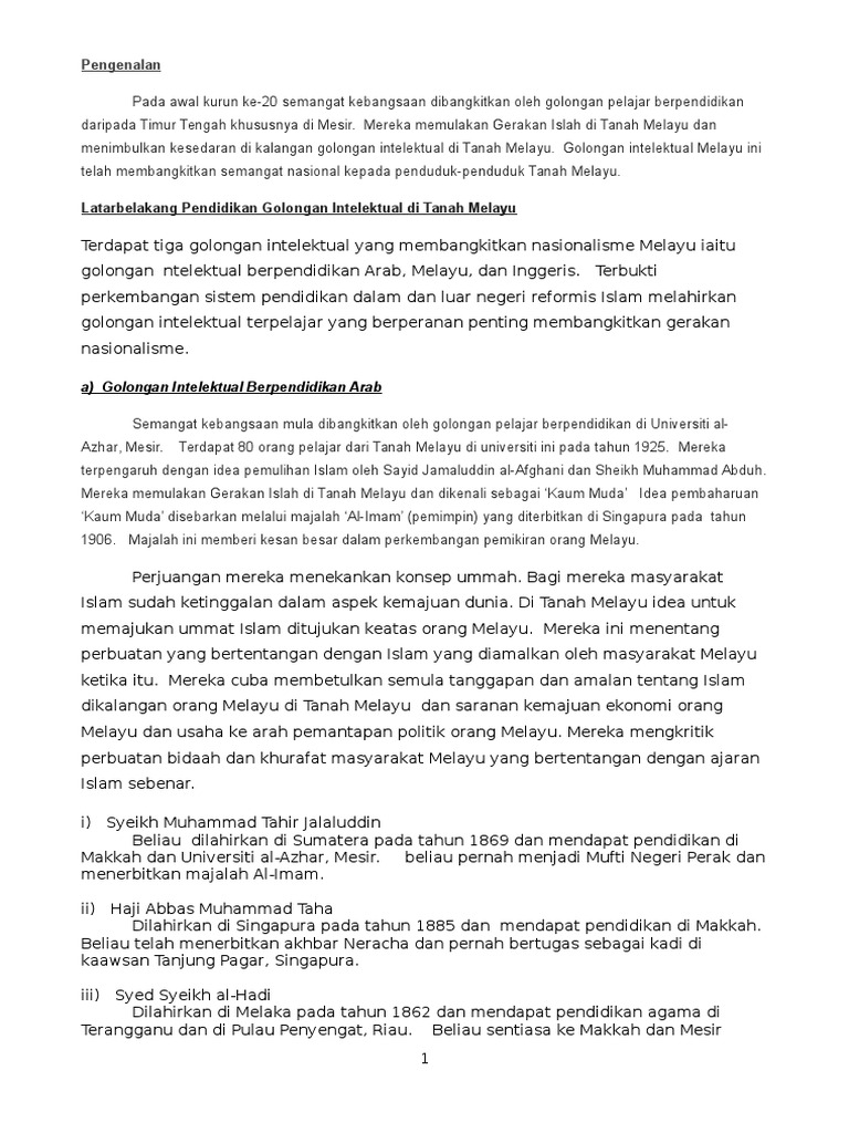 Peran Intelektual dalam Nasionalisme | PDF