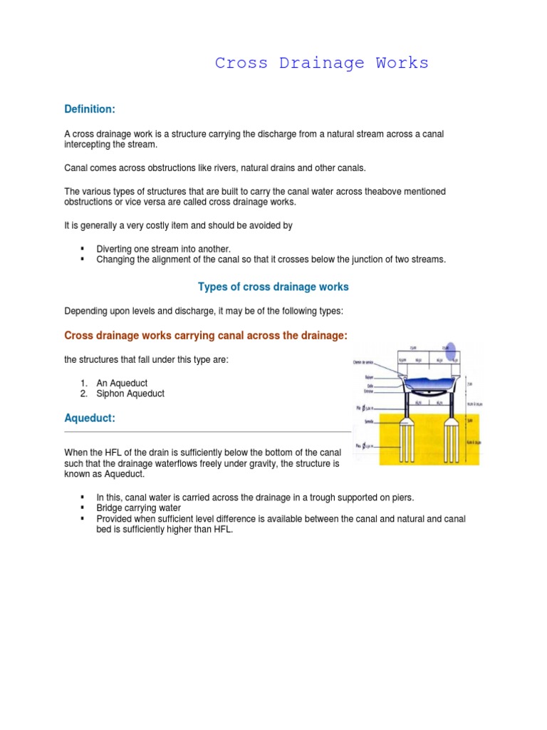 Cross Drainage Works PDF | PDF