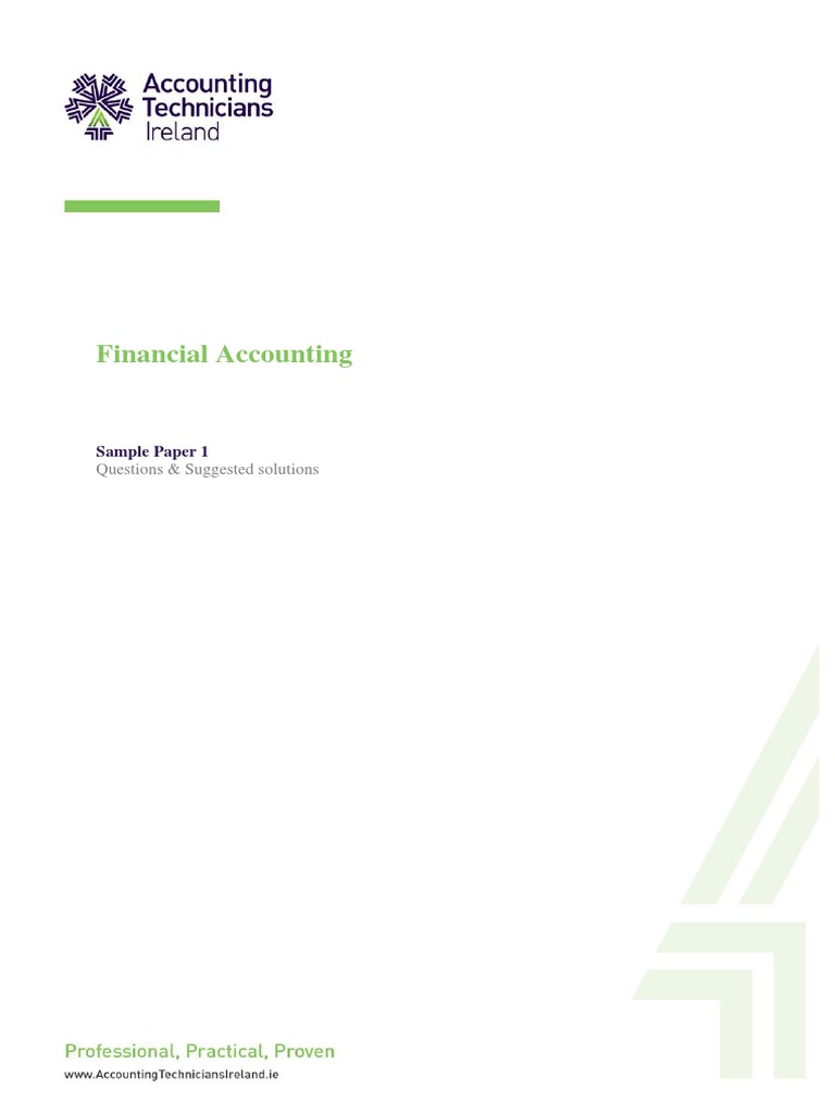 Financial Accounting Sample Paper 1 | Download Free PDF | Debits And ...