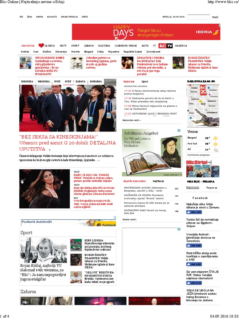 Blic Online - Najtiražnije Novine U Srbiji | PDF