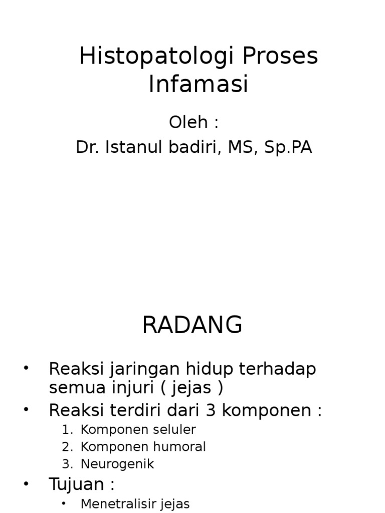 Histopatologi Proses Inflamasi | PDF