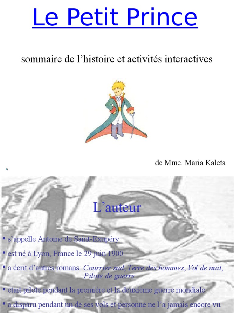 Le Petit Prince Powerpoint | PDF | Le Petit Prince