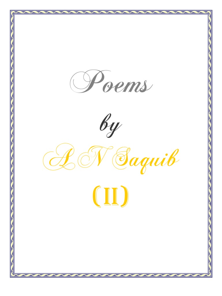 Poems: A N Saquib (II) | PDF | Nature