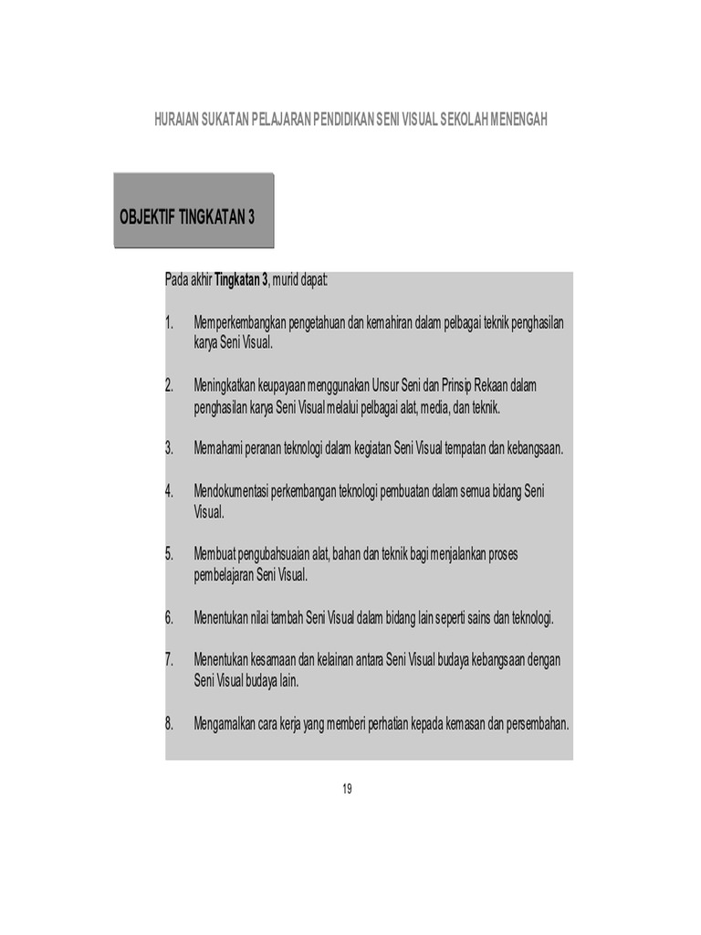 KBSM Seni f3 PDF | PDF