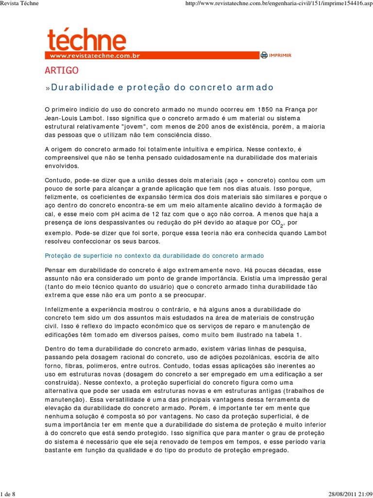 Revista Téchne PDF | PDF | Corrosão | Tinta